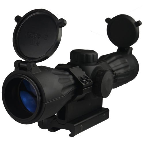 DB TAC 6X32 Rubber Armored Scope for Flat Top With Carry Handle Adapter ...