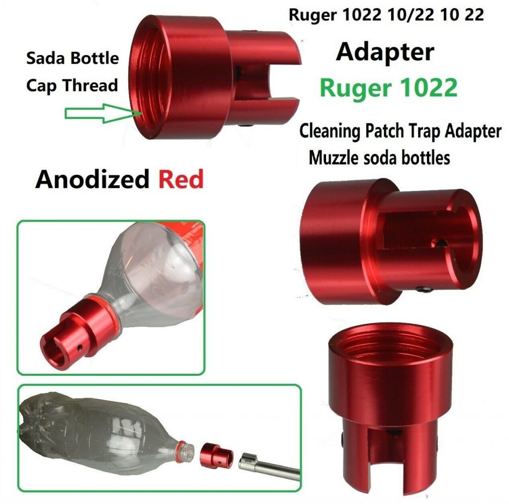 DB TAC Cleaning Patch Trap Adapter Muzzle Soda Pop Bottles Red Anodized ...