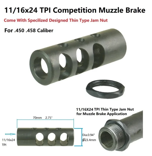 DB TAC Steel 11/16x24 TPI Thread For .458 Socom/ .450 Bushmaster ...